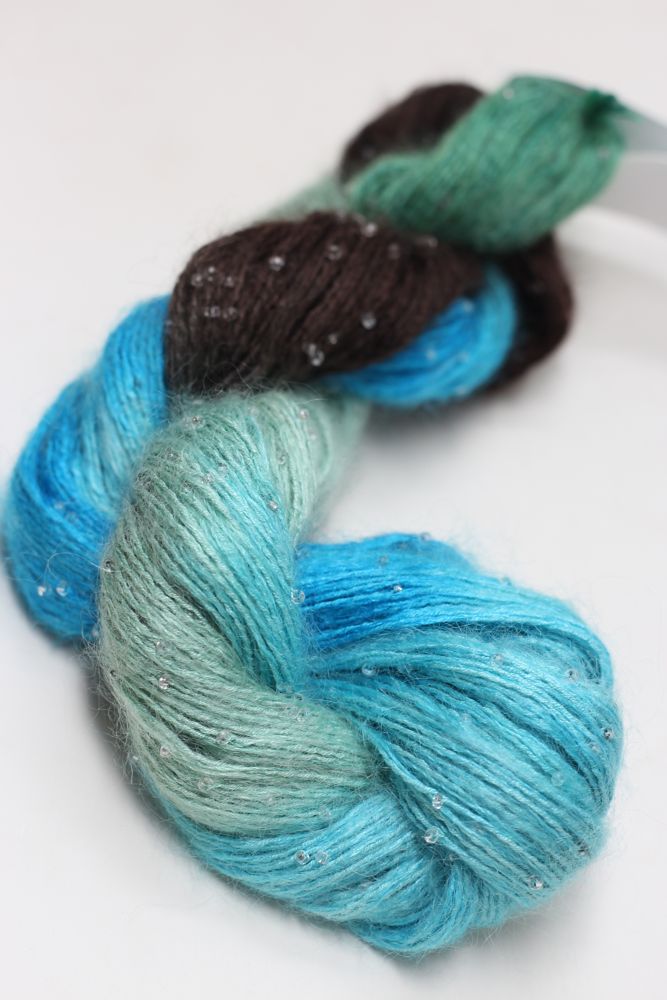 Artyarns Beaded Silk Mohair Yarn in 1032 DuChamp (Silver) at Fabulous Yarn