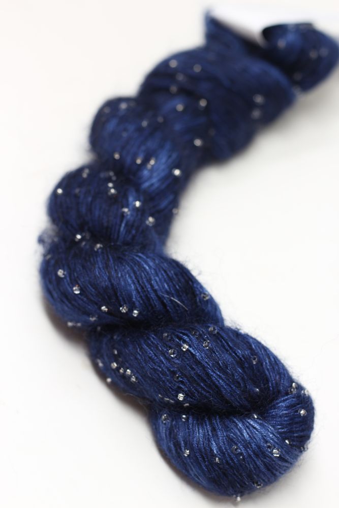 Artyarns Beaded Silk Mohair Yarn in 2267 Denim Tonal/Silver at Fabulous ...