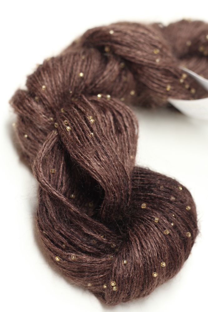 Artyarns Beaded Silk Mohair Yarn in 248 Chocolate/SIlver at Fabulous Yarn