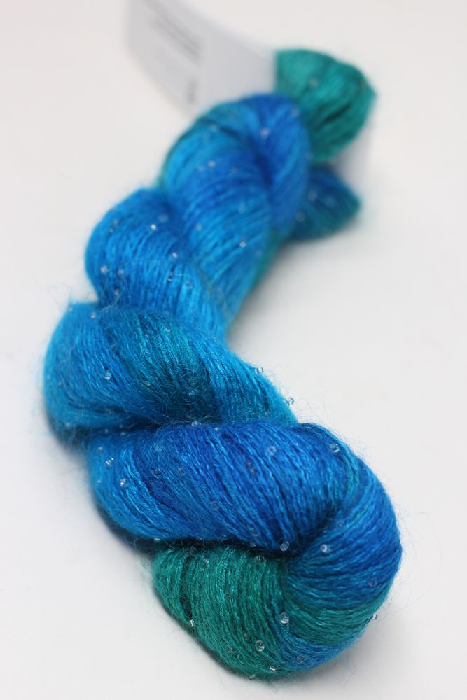 Artyarns Beaded Silk Mohair Yarn in H26 Tahiti with Silver at Fabulous Yarn