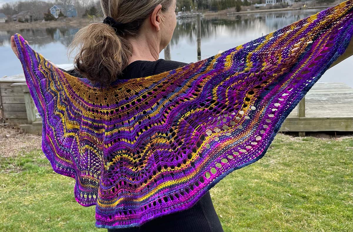 Northern Lights Crescent Shawl from Artyarns Inspiration Club Knitting ...