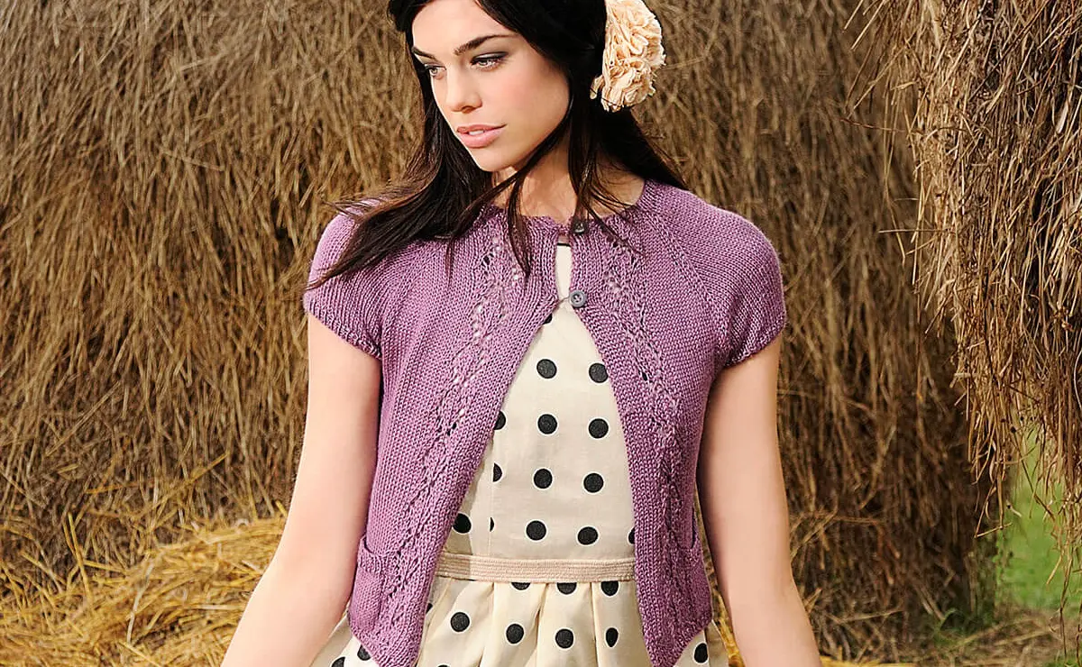 CECILY'S SILK CARDIGAN Knit Kit in Blue Sky Alpaca Silk at Fabulous Yarn