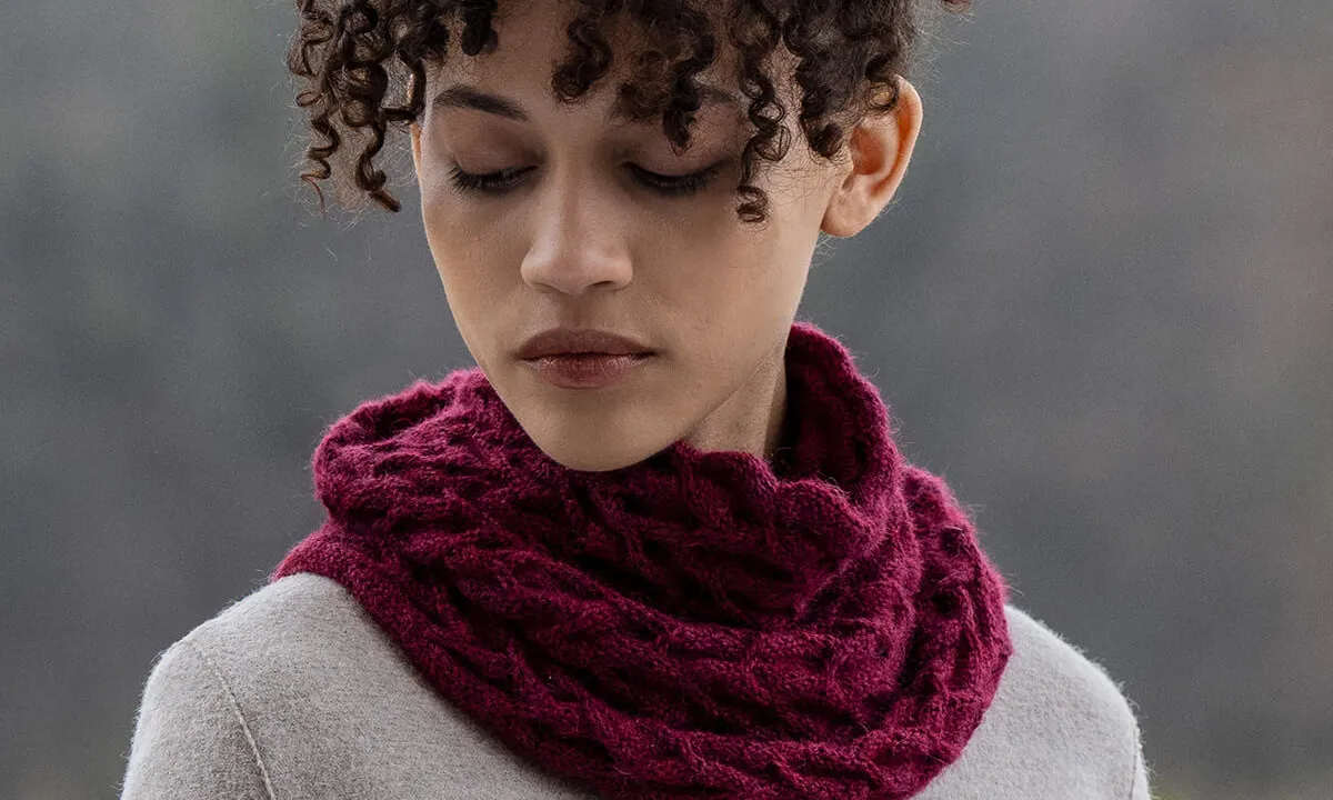 Blue Sky Titania Cowl Knit Kit for Baby Alpaca Sport at Fabulous Yarn