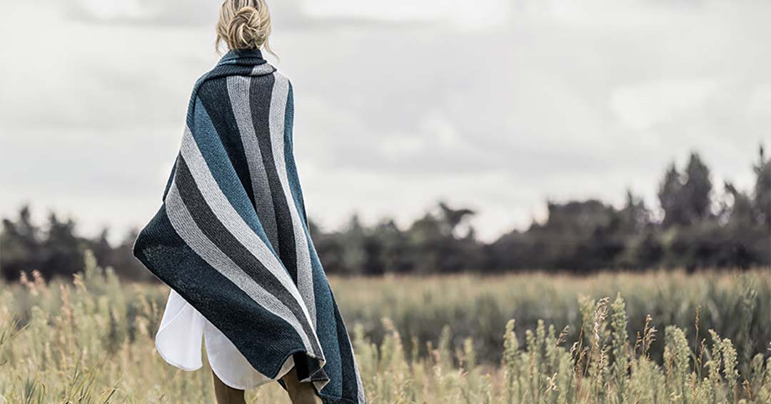 Berkeley Blanket Knit Kit in Blue Sky Woolstok at Fabulous Yarn