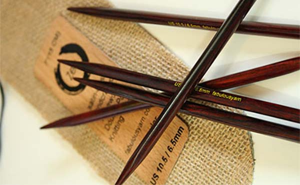 ZEN Rosewood Double Point Triangular Knitting Needles at Fabulous Yarn