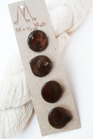 Hand Made Buttons in Blown Glass by Moving Mud