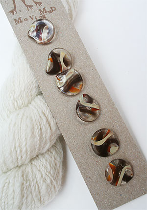 Hand Made Buttons in Blown Glass by Moving Mud