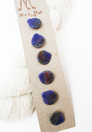 Hand Made Buttons in Blown Glass by Moving Mud